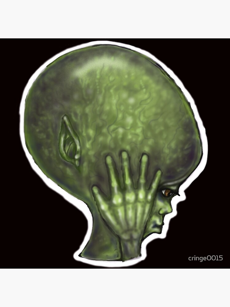 "Alien Profile " Poster for Sale by cringe0015 | Redbubble
