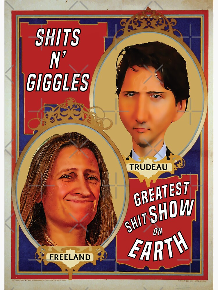 Pegatina «El circo: Chrystia Freeland y Trudeau Meme - Política» de ...
