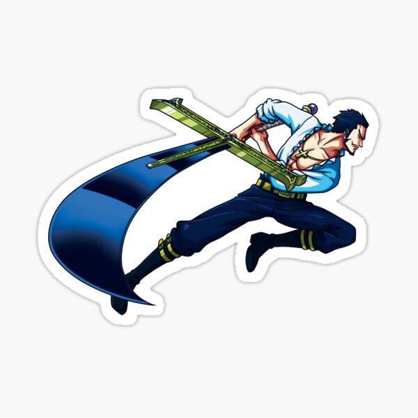 "Cartoon Art Mihawk Fight" Sticker for Sale by Starlashop | Redbubble