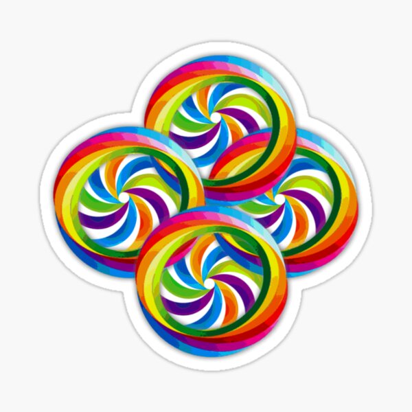 "Shiny Rainbow Circle - Rainbow Color " Sticker by SKonlinefashion ...