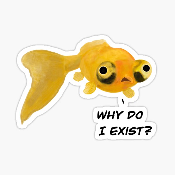 "Grumpy Fish " Sticker for Sale by RenStocker | Redbubble