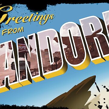 "Borderlands Pandora Greeting Card" Sticker for Sale by CarriedKeegs ...