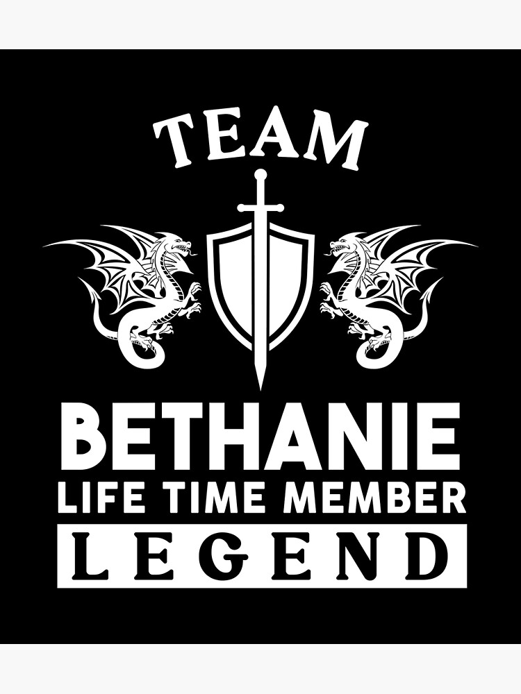 Lámina fotográfica «Camiseta con el nombre de Bethanie - Camiseta con ...