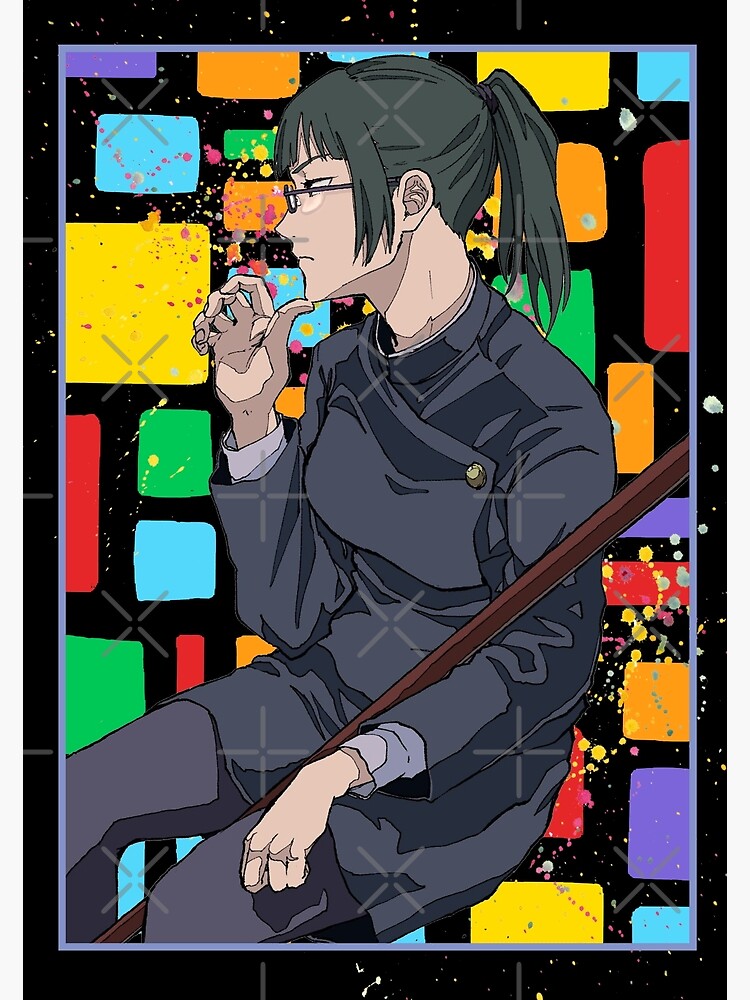 "Maki Zenin Jujutsu Kaisen Jujutsu Kaisen 0 Color Block Anime Design ...