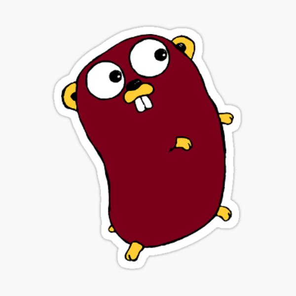 Pegatina «go Lang Gopher Run Sticker De Groovymn Redbubble