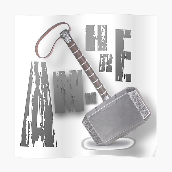 " Hammer " Poster for Sale by Mariosketch | Redbubble