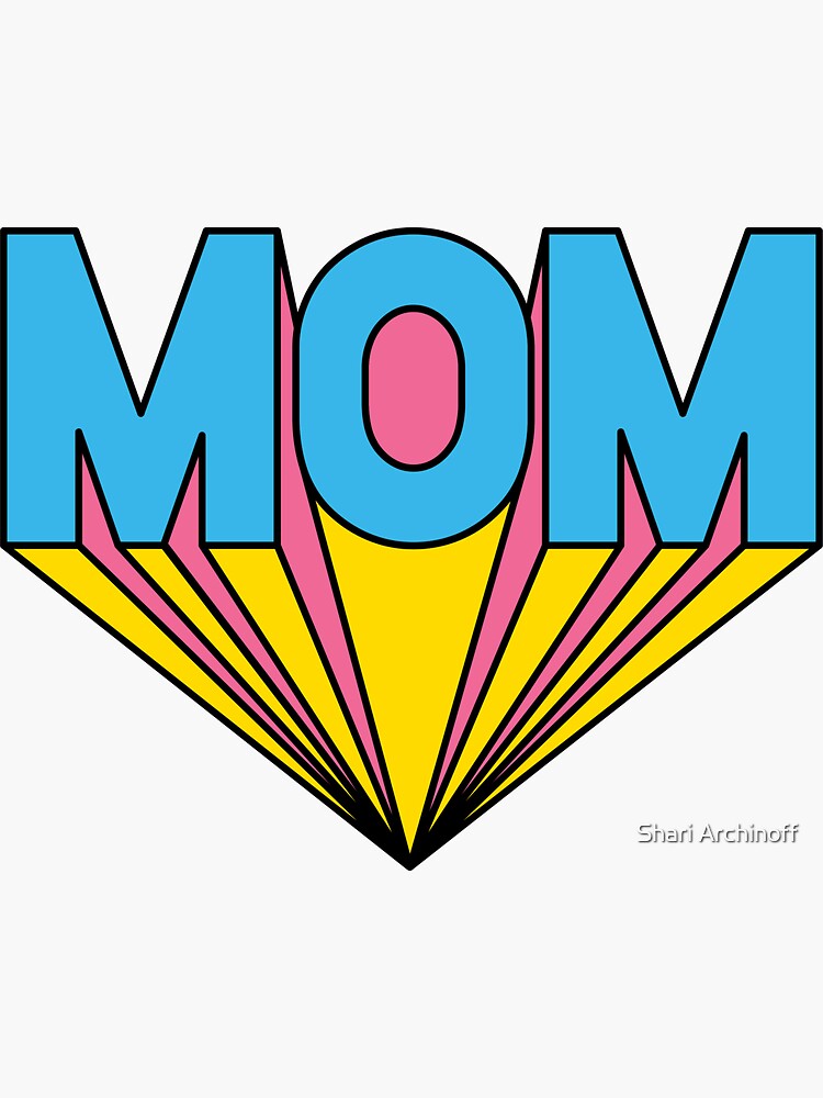 "Mother's Day MOM blue" Sticker by shaarc | Redbubble