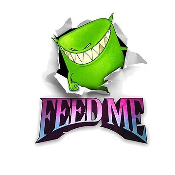 "Feed Me logo" Sticker for Sale by Wyllydd | Redbubble