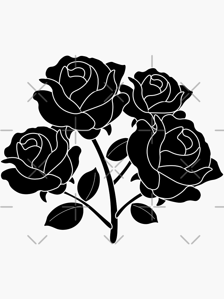 "Black flower" Sticker by CreatorOD | Redbubble