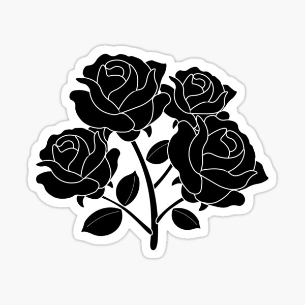 "Black flower" Sticker by CreatorOD | Redbubble