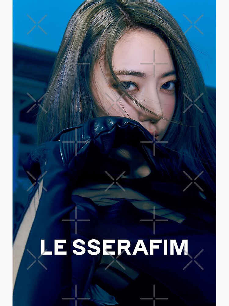 "LESSERAFIM SAKURA FEARLESS - black petrol version " Sticker by ...