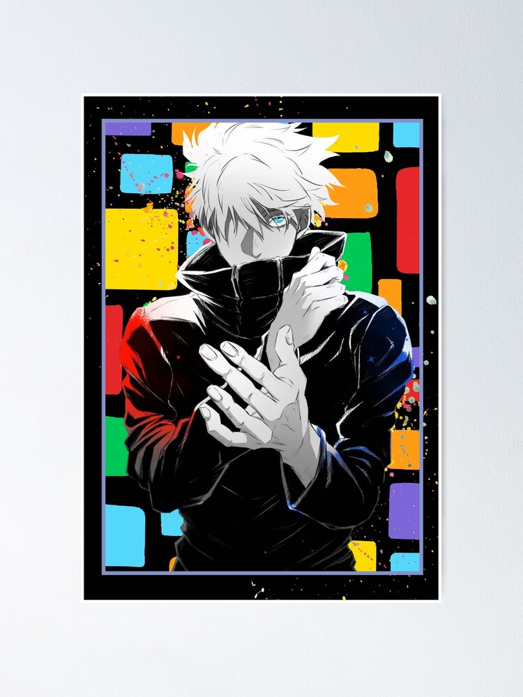 "Satoru Gojo Jujutsu Kaisen Jujutsu Kaisen 0 Color Block Anime Design ...