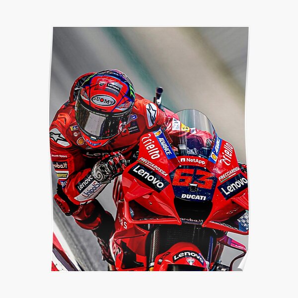 "Francesco Bagnaia" Poster by JatmikaGemani | Redbubble