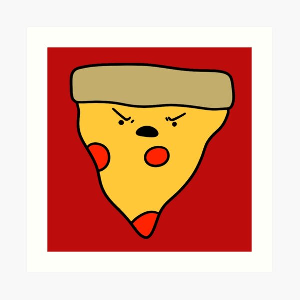 "Angry Pizza Slice" Art Print by SaradaBoru | Redbubble