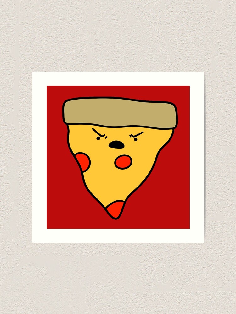 "Angry Pizza Slice" Art Print by SaradaBoru | Redbubble