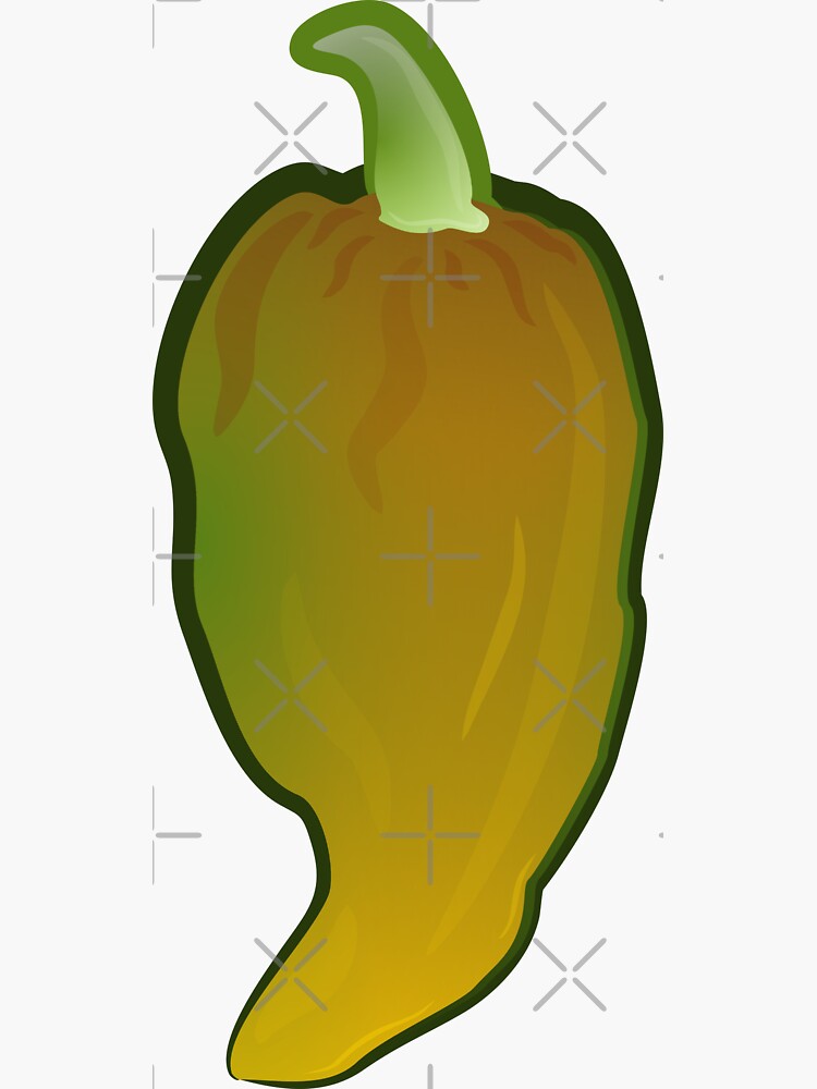 "Green Ghost Chili " Sticker by PCB1981 | Redbubble
