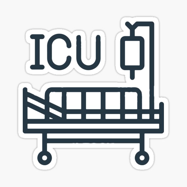 "icu" Sticker for Sale by Derekgideon | Redbubble