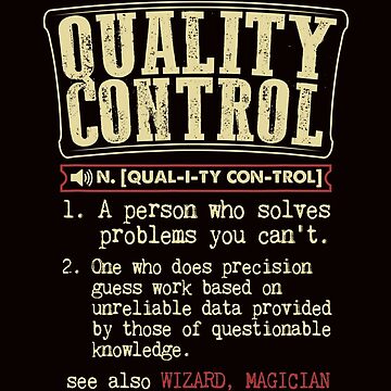 "Quality Control Funny Definition" Sticker for Sale by eddejosspa ...