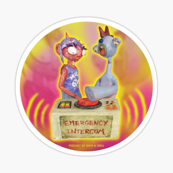 "emergency intercom" Sticker for Sale by spoiledbratz | Redbubble