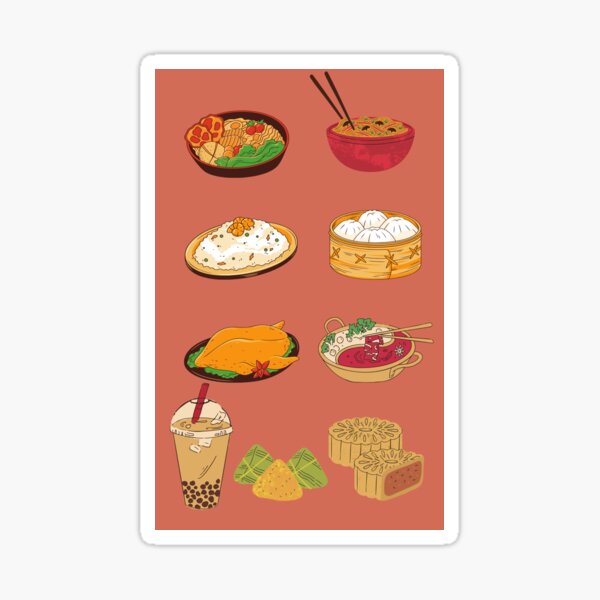 "Chinese food " Sticker by Cloud04 | Redbubble