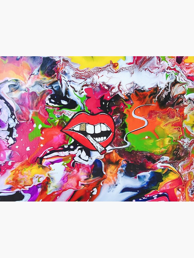 "Smoking Lips" Sticker by whiskibusiness | Redbubble