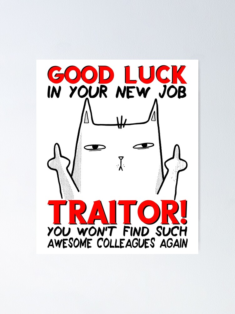 "Coworker Leaving, Quitting Going Away, Job Change, Colleague" Poster ...