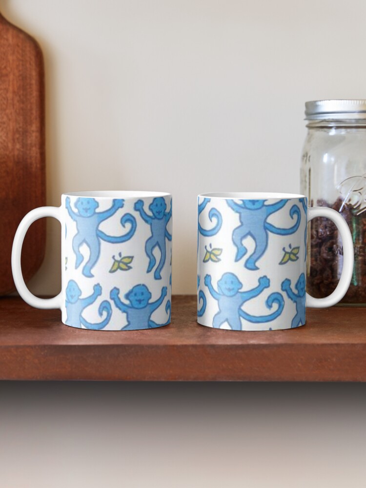 "Blue Preppy Monkeys" Coffee Mug for Sale by preppy-designzz | Redbubble