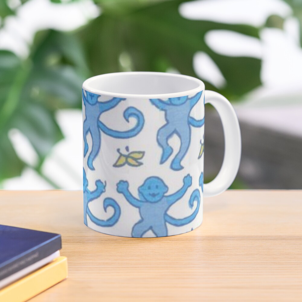 "Blue Preppy Monkeys" Coffee Mug for Sale by preppy-designzz | Redbubble