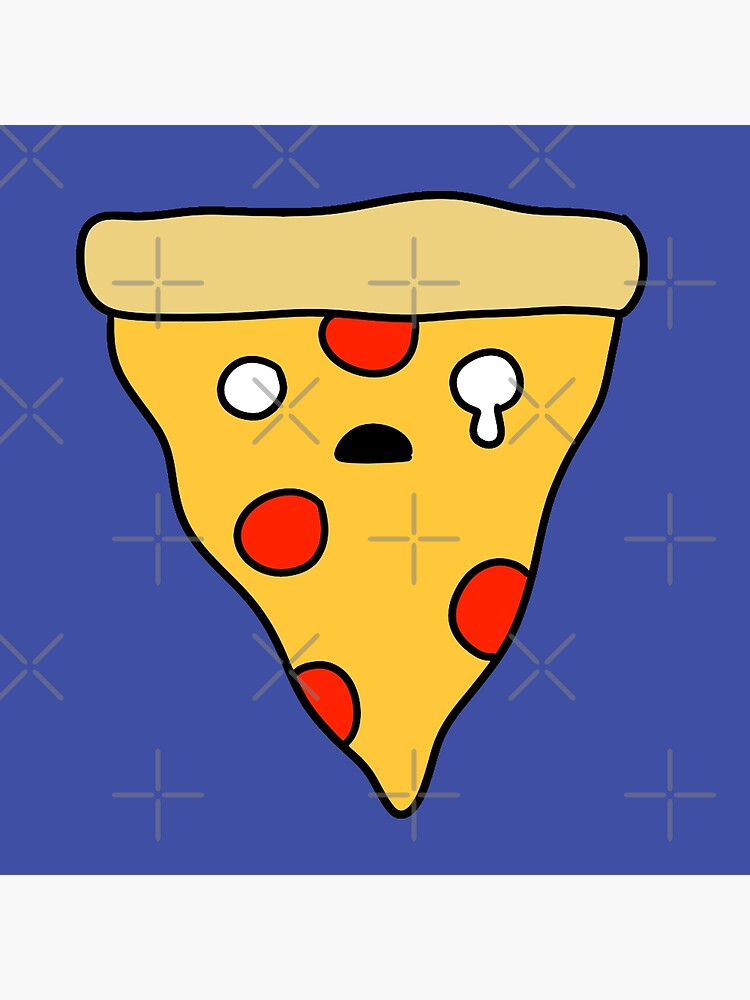 "Crying Pizza Slice" Poster for Sale by SaradaBoru | Redbubble