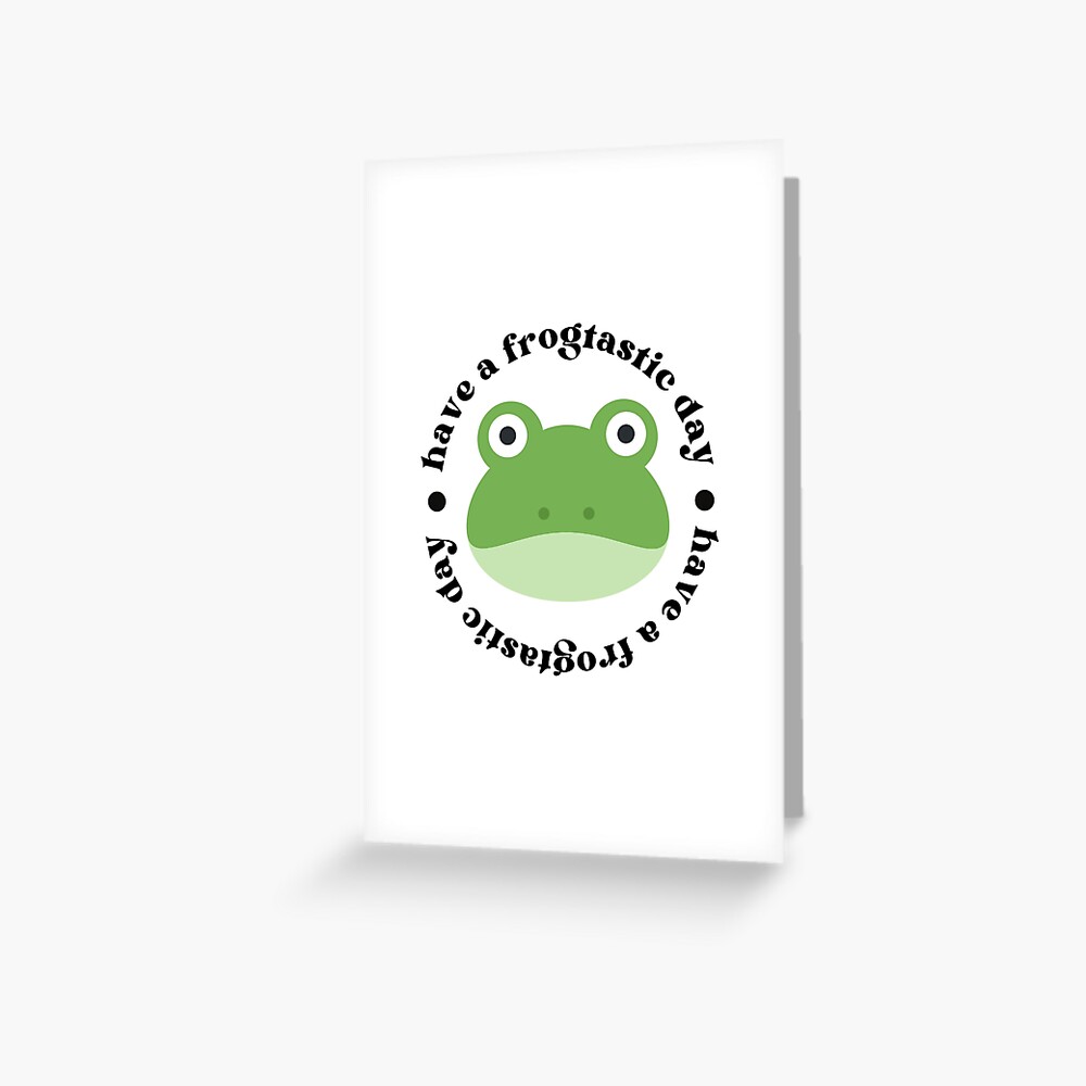 "Retro Frog Aesthetic Cottagecore Cottage Core Kawaii Frog " Greeting ...