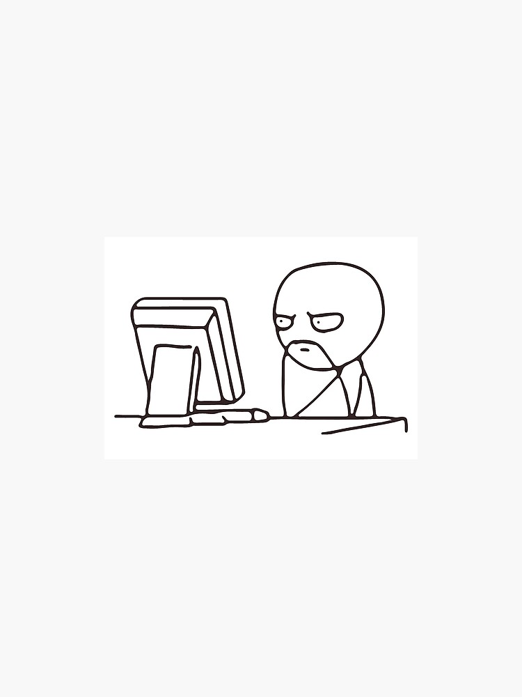 "let me think meme" Sticker for Sale by Ice26 | Redbubble