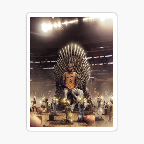 "LeBron James " The King James "" Sticker for Sale by HazlettTLH ...