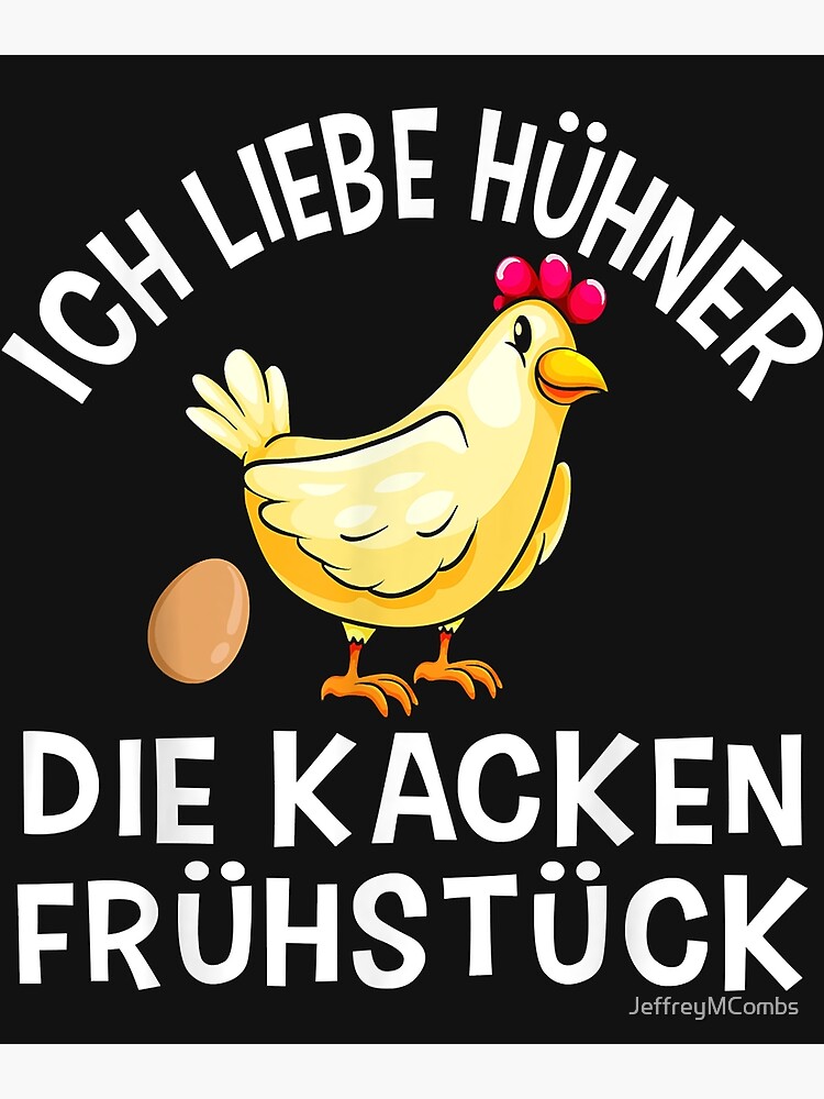 "Funny Chicken Spruch Bäuerin Bauern Huhn Henne Hahn Hühner" Art Print ...