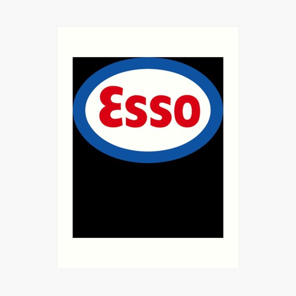 "Classic Esso Petrol Gasoline Diesel Fuels Logo " Art Print for Sale by ...