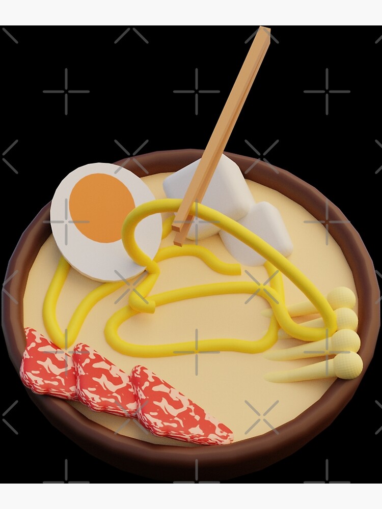 "One Pot Japanese Meal 3D Sukiyaki Food Art" Art Print for Sale by ...