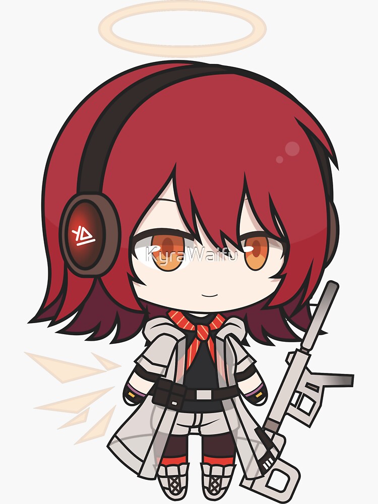 "Exusiai City Rider KFC - Arknights" Sticker for Sale by KyraWaifu ...