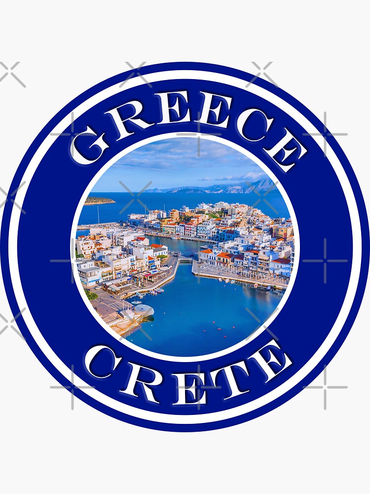 "Greece Crete Beautiful Island - Passport Stamps Collection" Sticker by ...