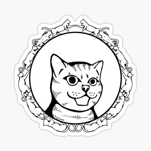 "Panic Cat" Sticker for Sale by CatsGoTheirWay | Redbubble