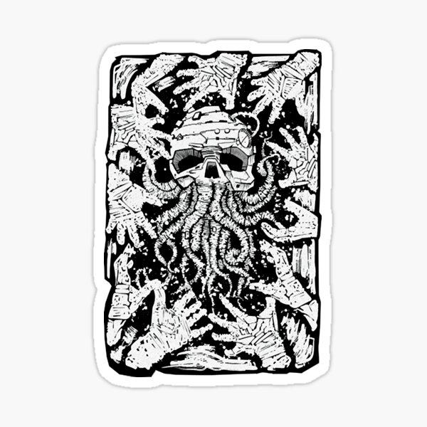 "nightmare black and white " Sticker by DanielS3650830 | Redbubble