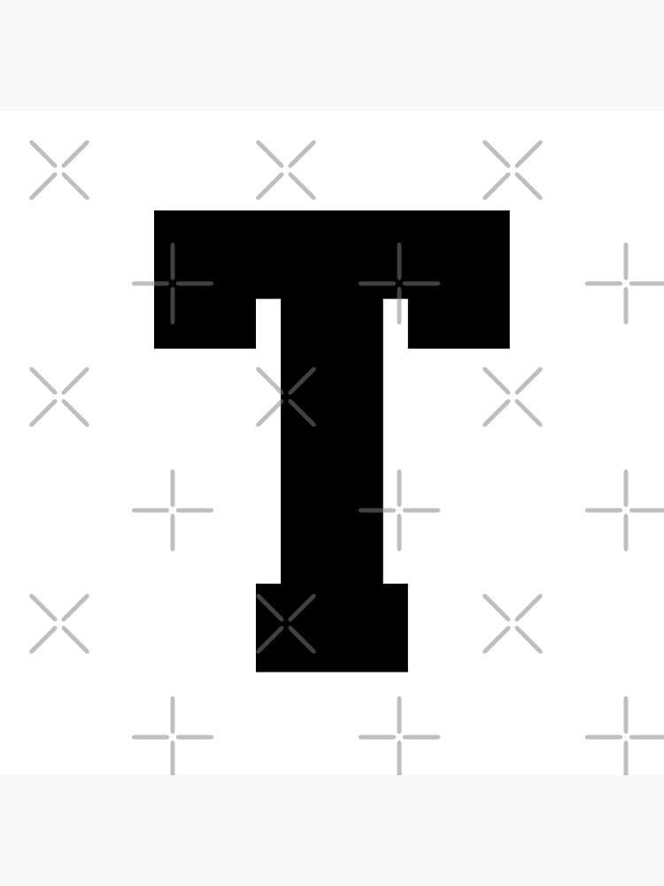 "Alphabet, Black T, Sports letter T" Canvas Print for Sale by ...