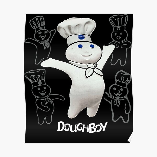 "Doughboy Mascot Cute Emotions " Poster for Sale by addysonsche | Redbubble