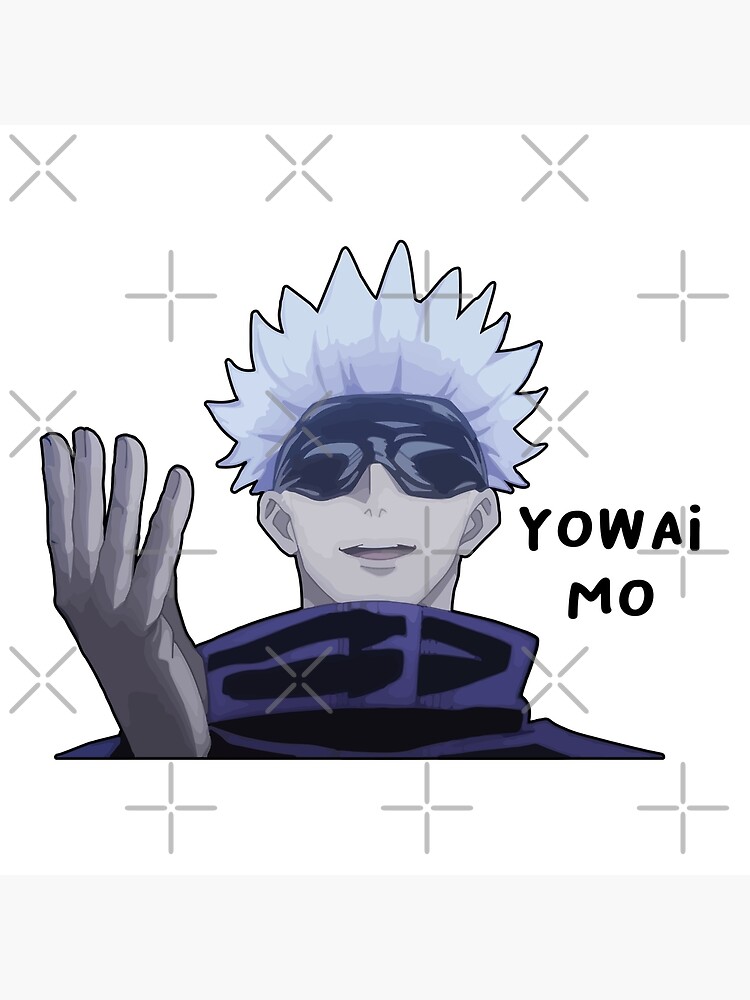 "Gojo Satoru "Yowai Mo"" Poster for Sale by Alicia-Lee | Redbubble