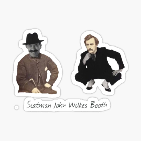 "Scatman John Wilkes Booth" Sticker for Sale by Kangshu | Redbubble