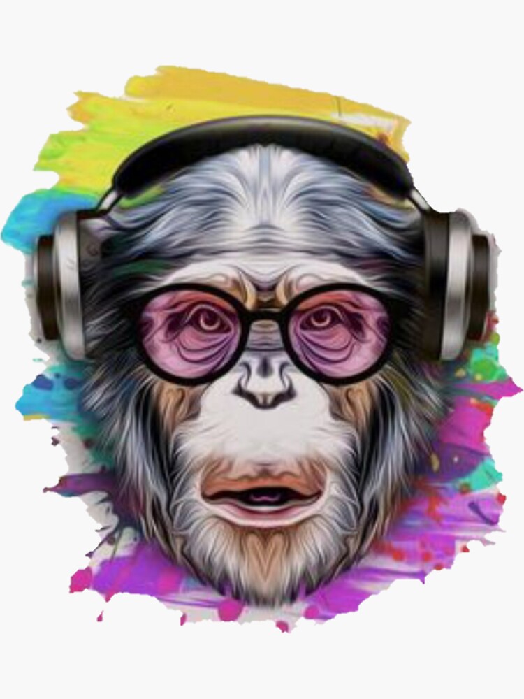 "Funky Monkey" Sticker by looksgood49 | Redbubble