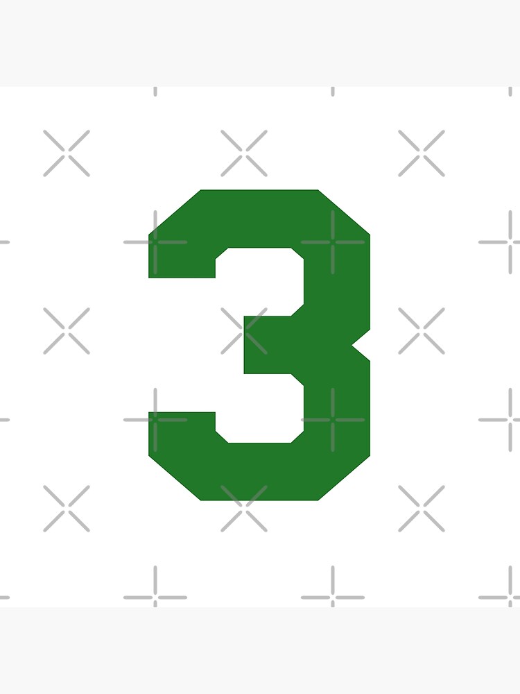 "Number 3, Green three, Sports number 3" Art Board Print for Sale by ...
