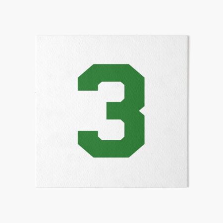 "Number 3, Green three, Sports number 3" Art Board Print for Sale by ...
