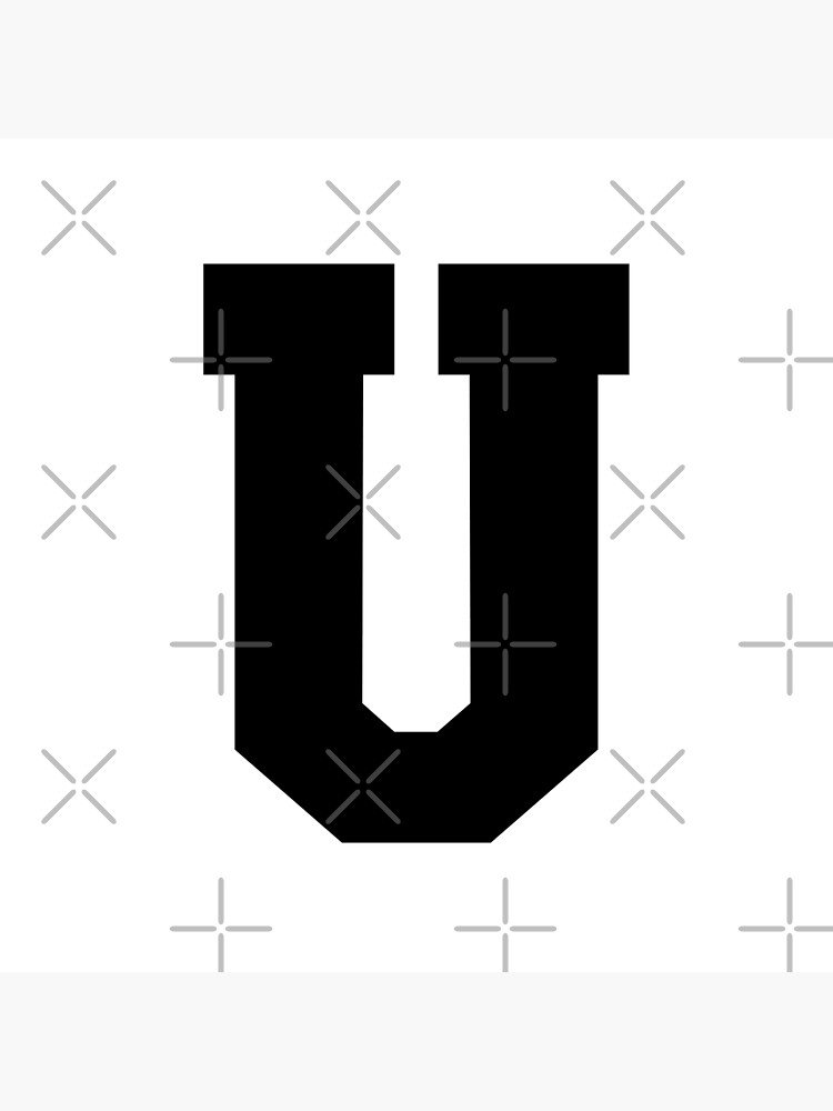 "Alphabet, Black U, Sports letter U" Poster for Sale by TheCultStuff ...