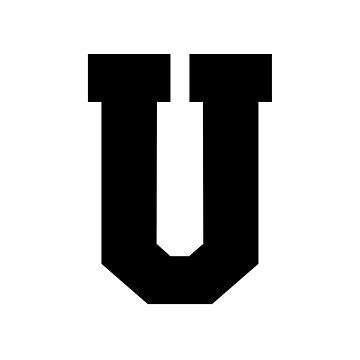 "Alphabet, Black U, Sports letter U" Poster for Sale by TheCultStuff ...