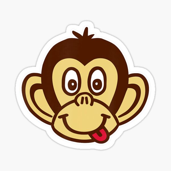 "Funny monkey face " Sticker by bujaogodessg | Redbubble