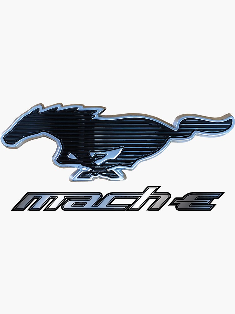 "Mustang Mach-E Pony Badge" Sticker by KayeNoreen559 | Redbubble